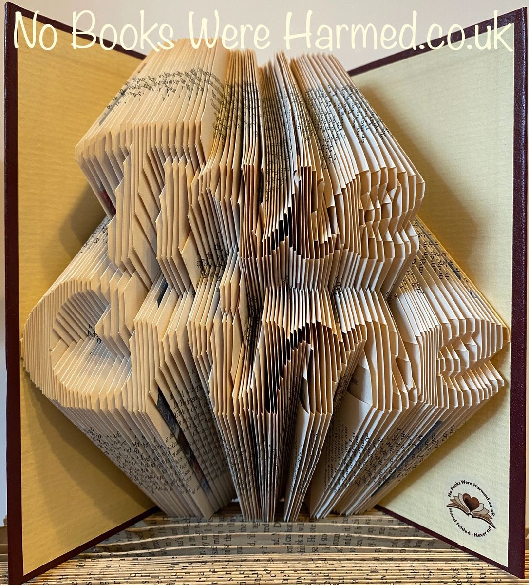 True Crime hand folded, never cut, designer made book art sculpture ...